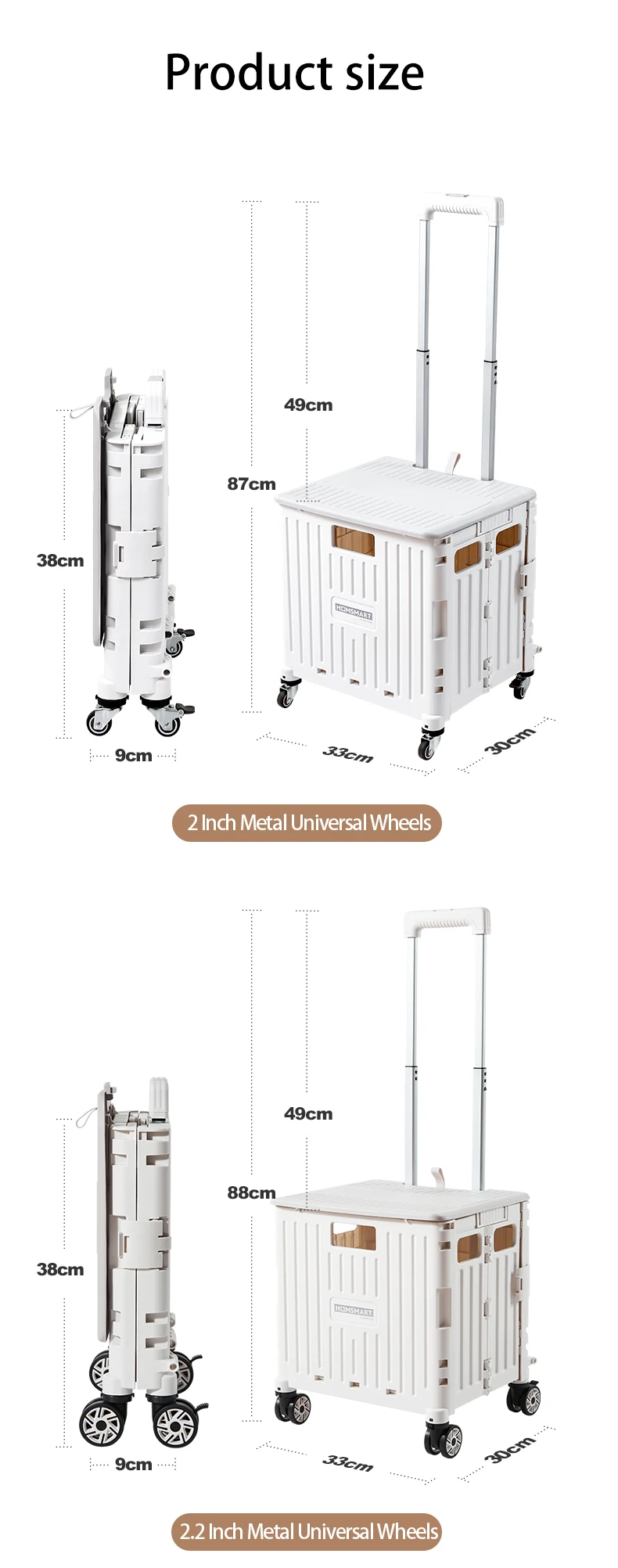 Customizable Foldable Shopping Carts - Durable & Versatile