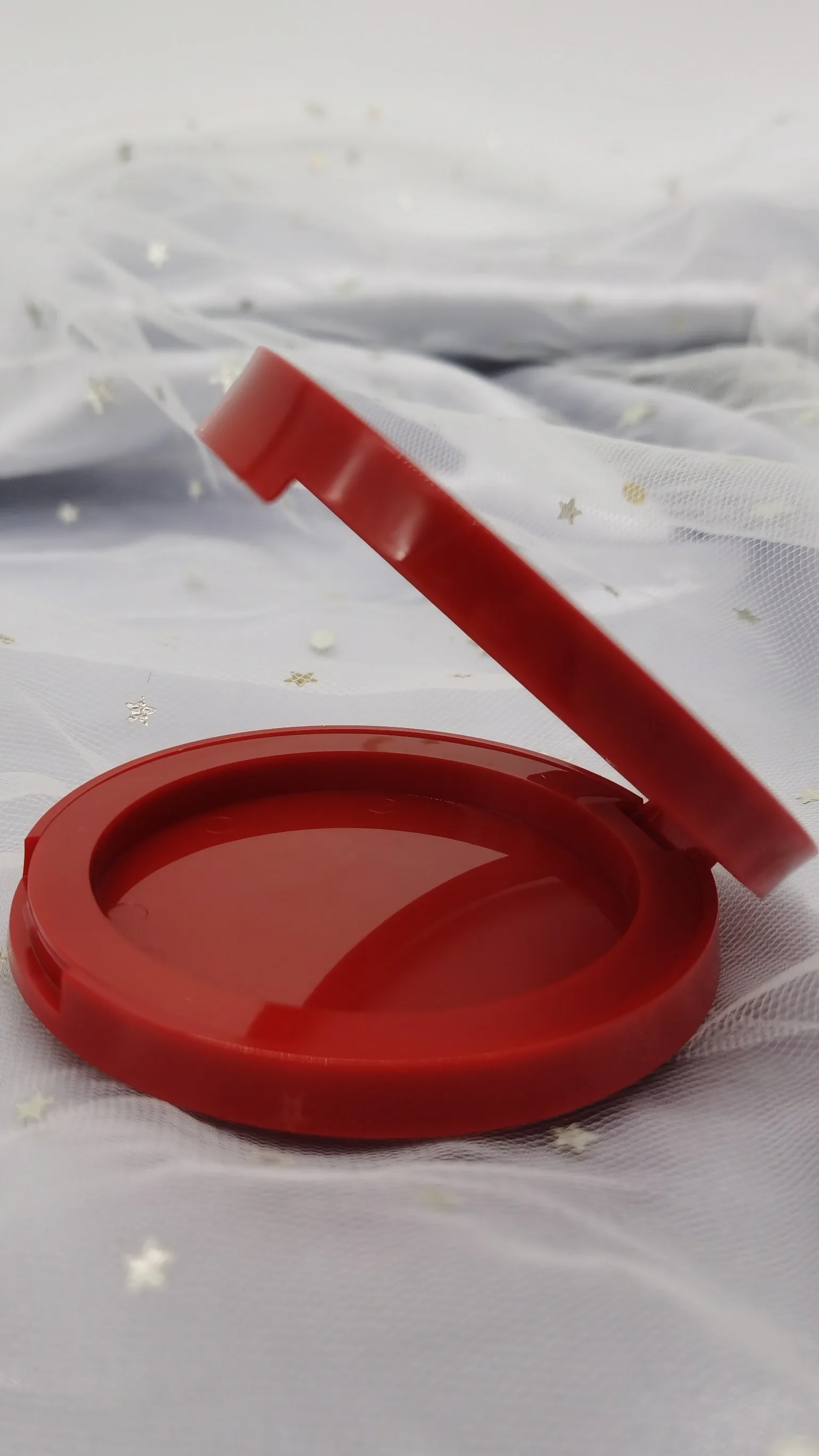 Round Luxury White Black Red Empty Pressed Powder Container Blush ...