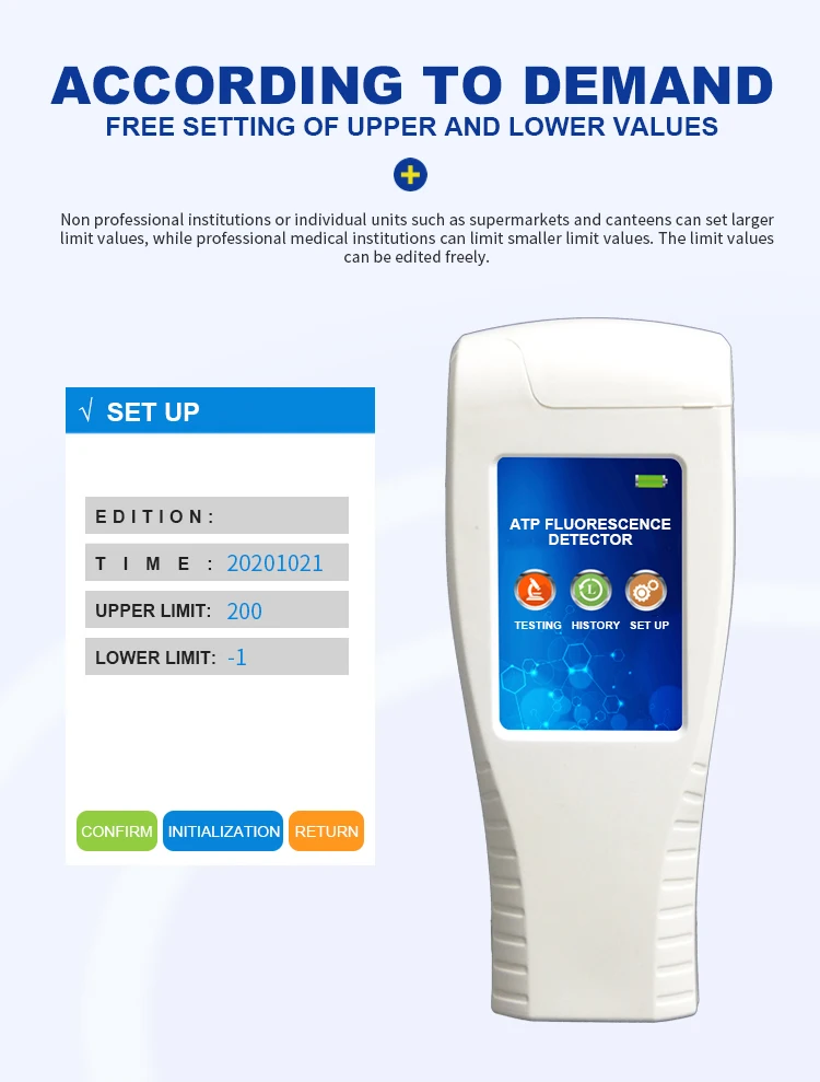 Handheld ATP Fluorescence Hygiene Meter - Cleanliness Detector