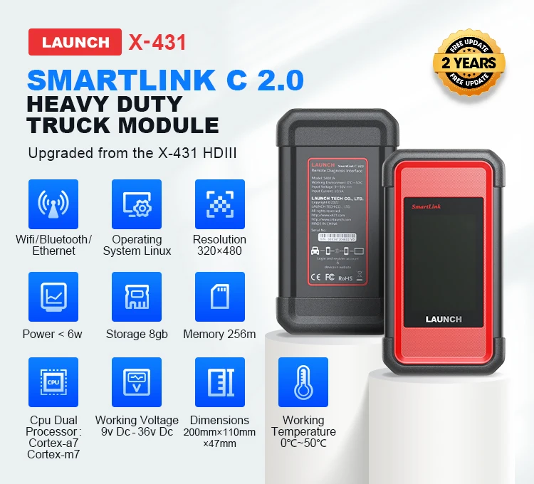 X431 Smartlink C V2.0 - Universal Heavy Duty Diagnostic Tool