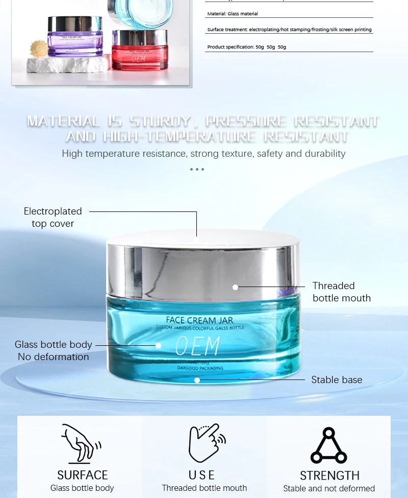 Custom Skincare Body Cream Container Packaging Triangle 50g Face Lotion ...