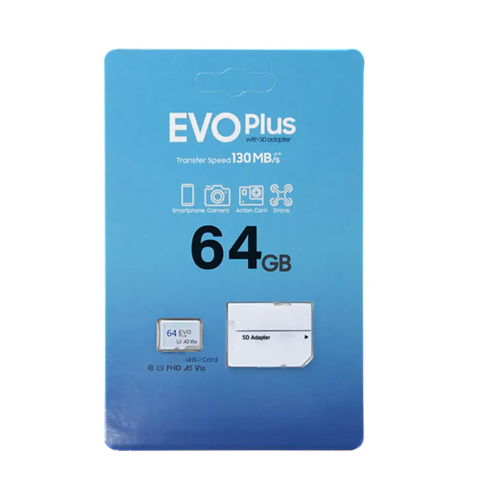 Original Evo Plus Memory Card 64gb 128gb 256gb 512gb Up To 130m/s Sd Card U1 U3 C10 - Buy Memory ...
