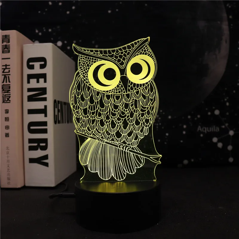 3D Acrylic Night Light - Creative Pattern & Touch Switch