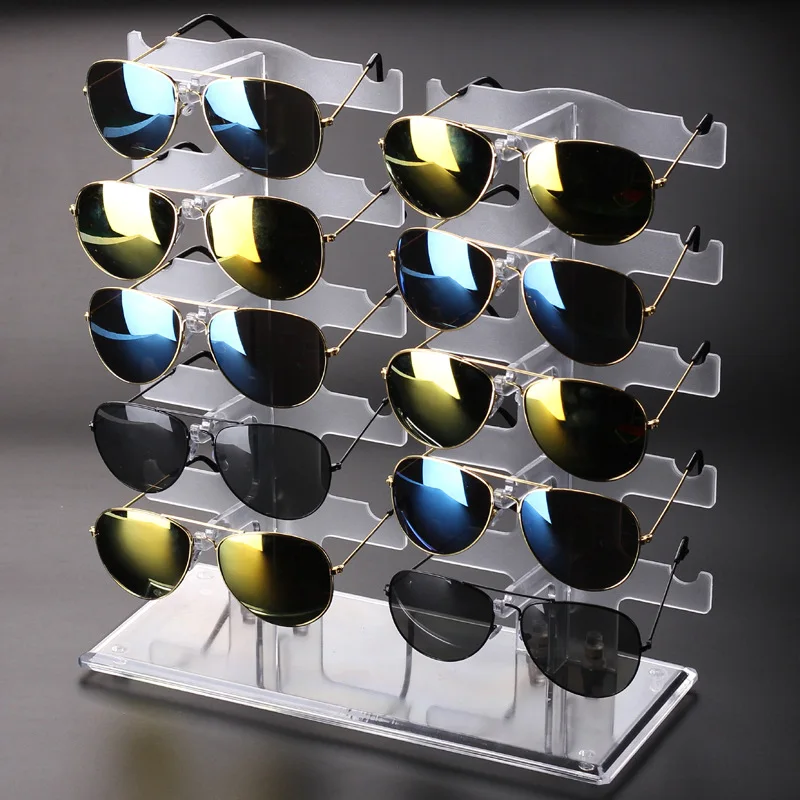 10 Pairs Eyewear Floor Standing Display Acrylic Retail Sunglasses ...