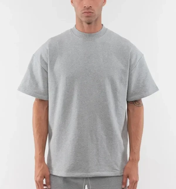 Custom Logo Men Streetwear Heavyweight T Shirt 300 Gsm Blank Tshirts ...