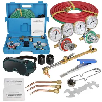 Uweld Oxygen Acetylene Gas Cutting Torch And Welding Kit Portable Oxy ...