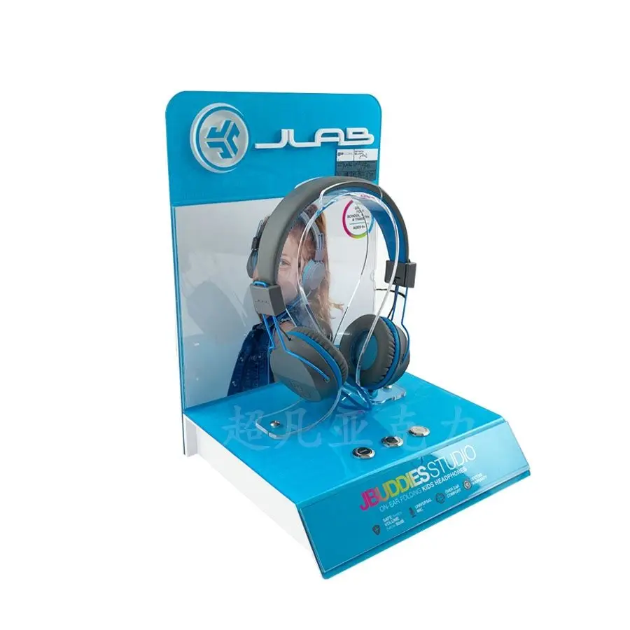 custom Supermarket products acrylic display stand LED sound light box ...