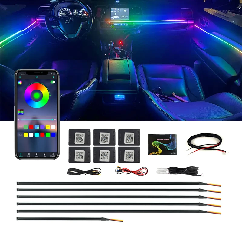 Smart App Remote Control Strip for Cars Led Atmosphere Light Car ...