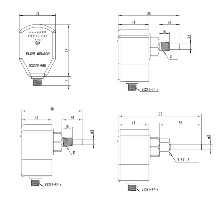 Stainless Steel Fs110 Electronic Water Flow Switch - Buy Flow Switch ...