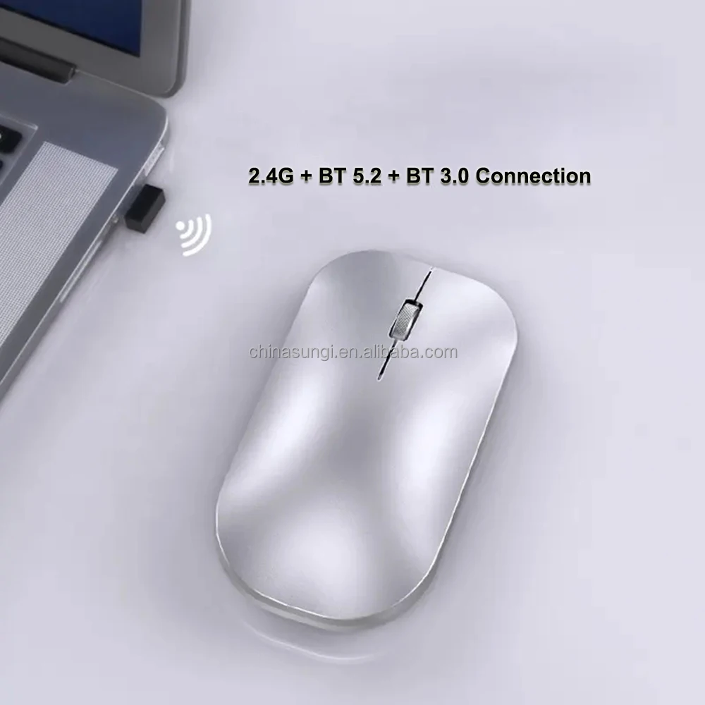 Computer Optical Mouse Dual Model Wireless BT Mouse Aluminium Alloy ...