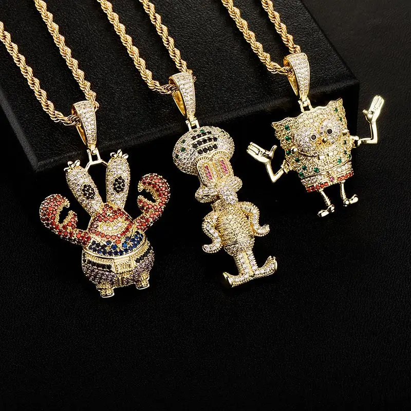 Anime SpongeBob Squarepants Pendant Necklace Cute cartoon character ...