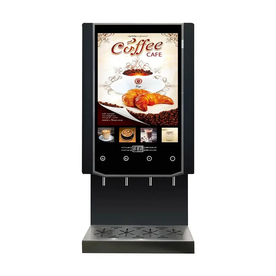 Commercial Milk Tea Desktop 4 Hot Flavors Instant Bean to Cup Coffee ...