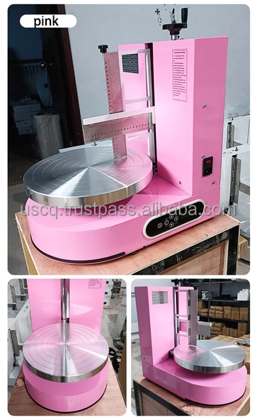 Cake Baking Equipment Automatic Birthday Cake Cream Coating Machine ...