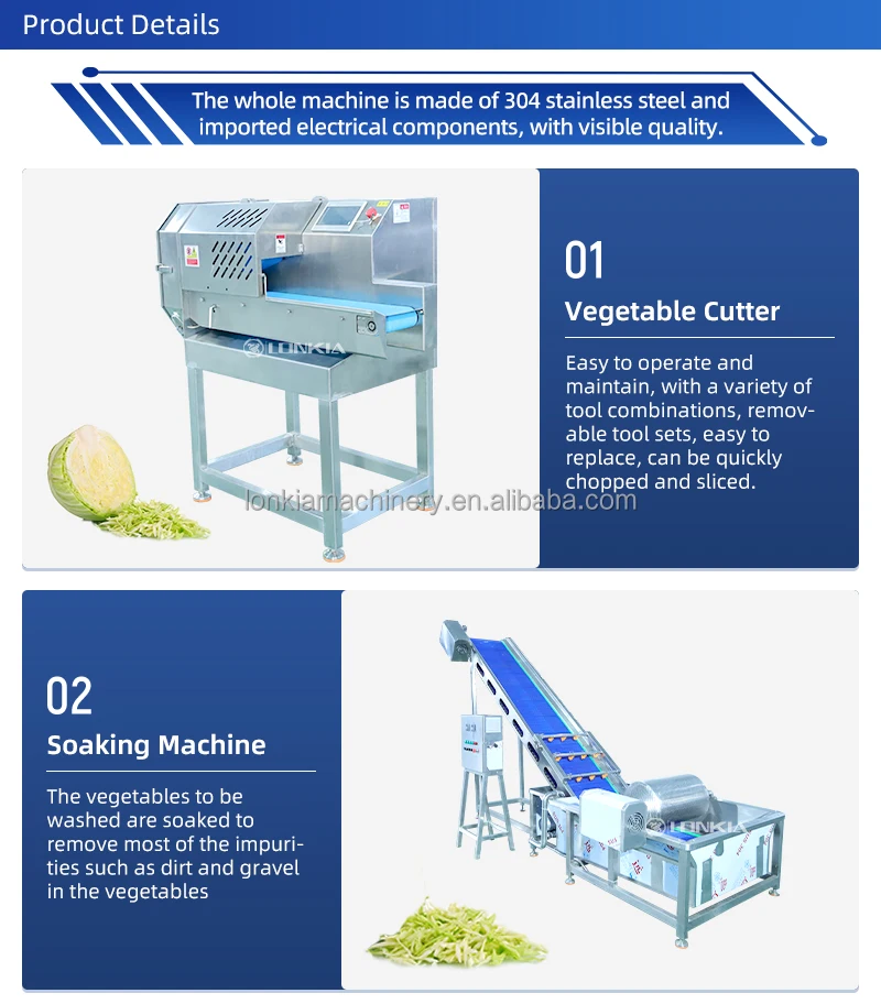 2025 Hot Industrial Cabbage Spinach Lettuce Vegetable Cutting Washing ...