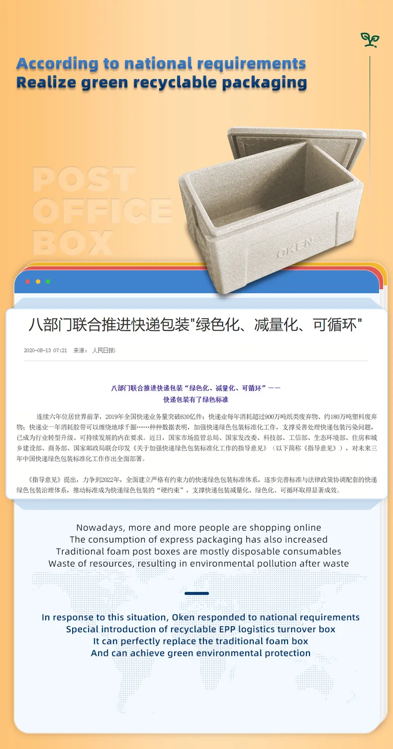 Oken Insulated Transport Postal Box Epp High Quality Materials ...