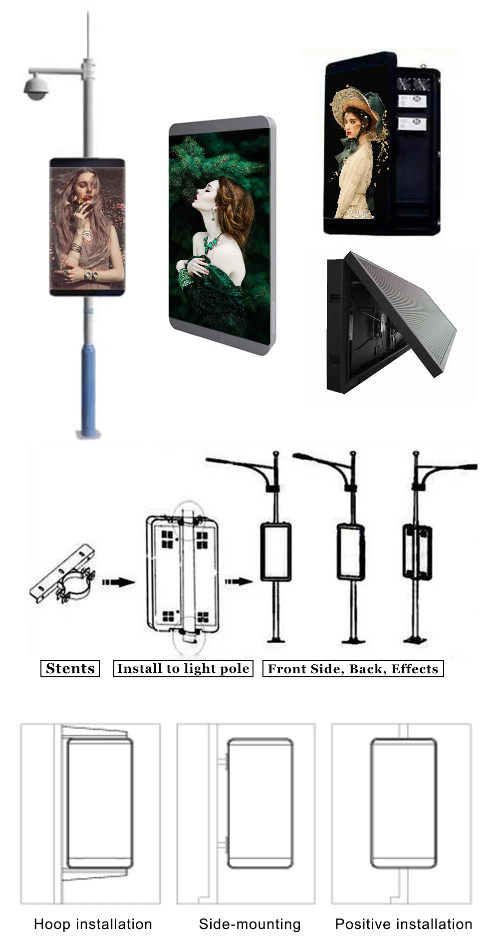 Portable Outdoor Led Signs Programmable Led Sign,Street Light Pole Led ...