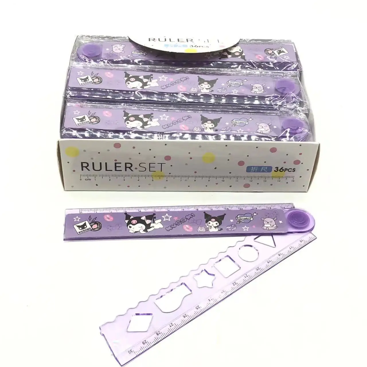 Wholesale 20cm Kuromi Straight Ruler Cinnamoroll Students Stationery ...