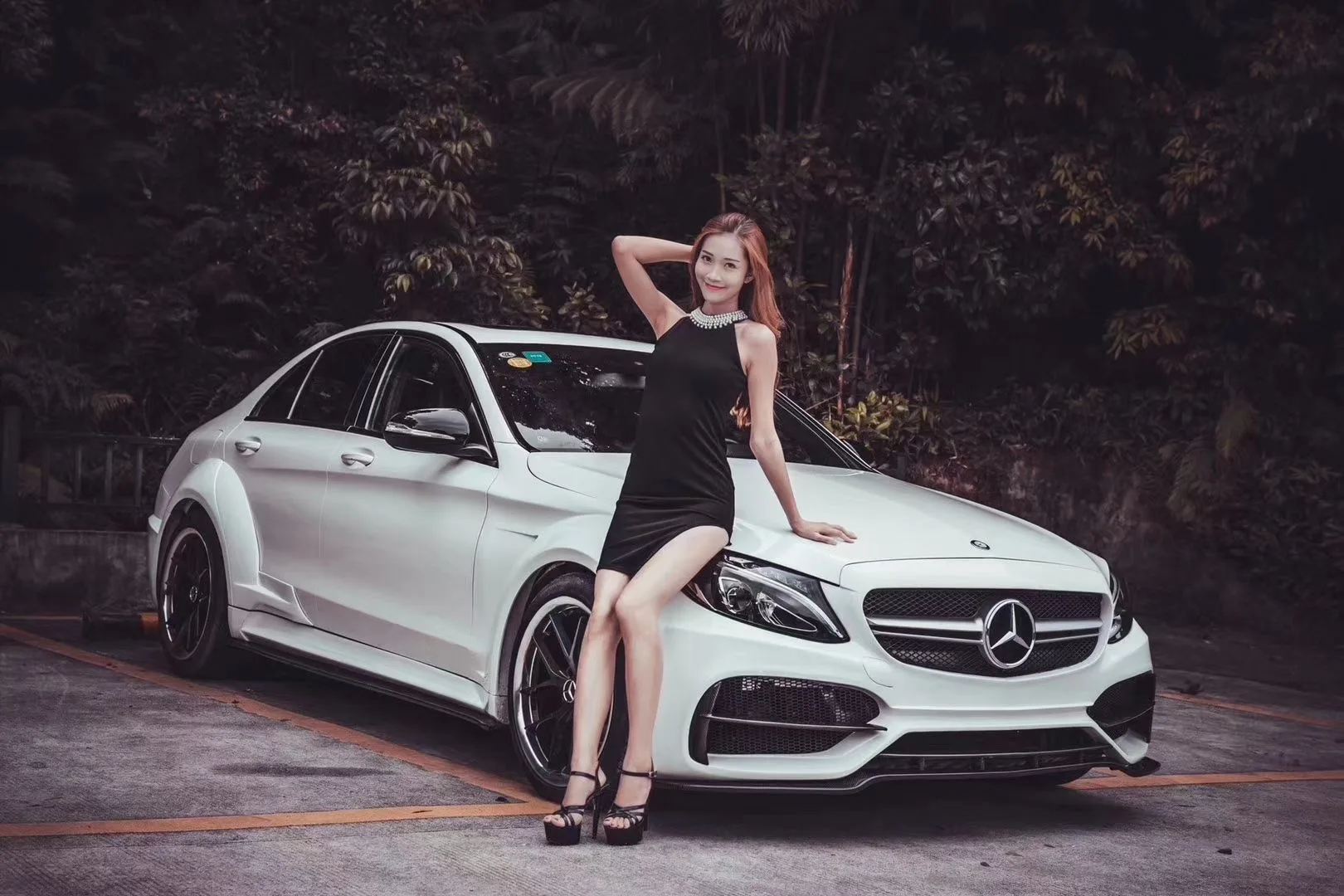 PD Style Wide Body Kit for W205 C63/C63S Coupe Sedan CF+FRP Car Bumpers ...