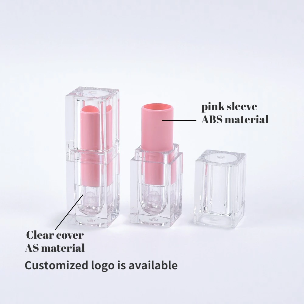 2022 New Clear Customised Cute Transparent Pink Sleeve Square Custom 12 ...