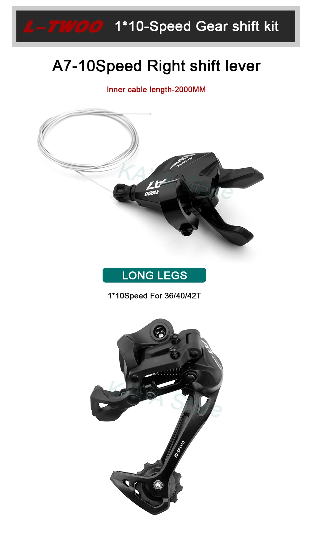 LTWOO MTB Rear Derailleurs A7 10 Speed Trigger Shifter
