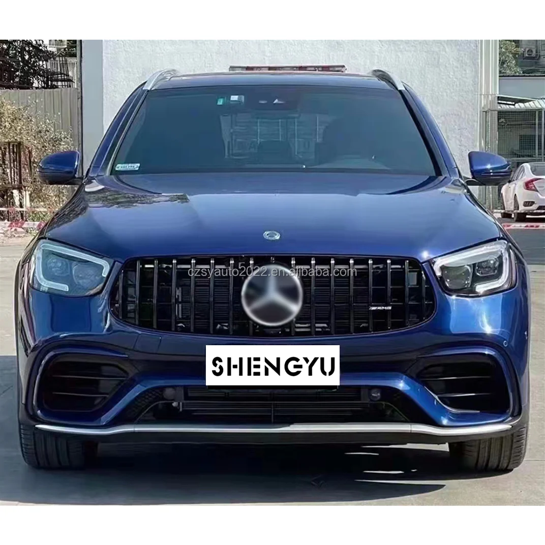 Body Kit Include Front Bumper Assembly Rear Lip Exhaust For Mercedes Benz Glc Class X253/c253 20 ...