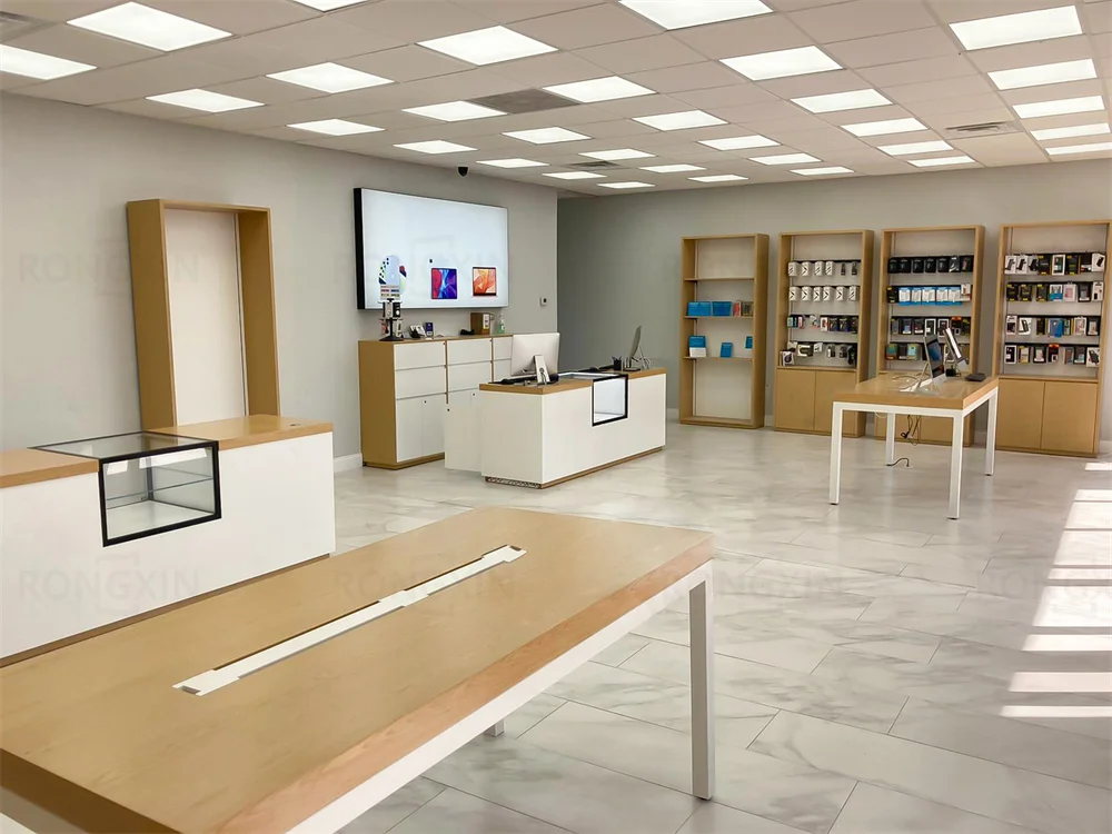 Cell Phone Shop Interior Design Custom Wooden Mobile Phone Display ...