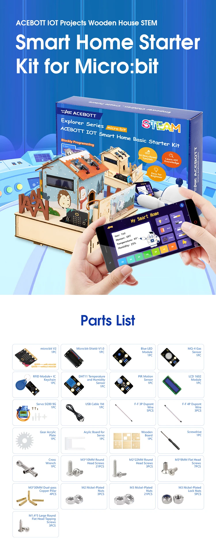 Robotlinking Learning Kit Micro:bit Smart Home Automation Stem ...