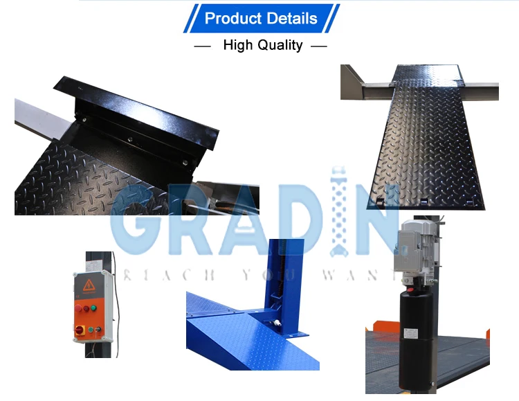 Parking 3600kg Capacity Hydraulic Vertical 4 Post Car Lift - Buy 4 Post ...