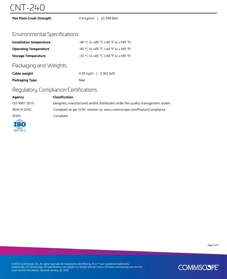 Cnt240 Andrew 0.240 Diameter Solid Center Conductor Coax Cable - Buy Rf ...