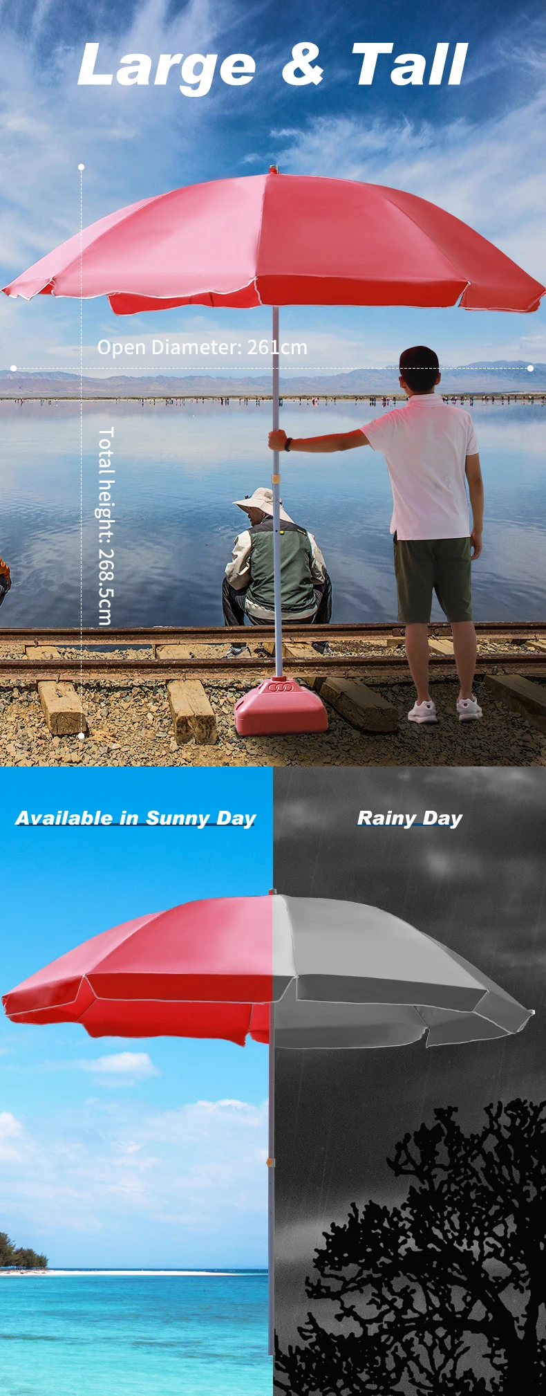 Shade Outdoor Furniture Garden Double Canopy Umbrella Cantilever Large ...