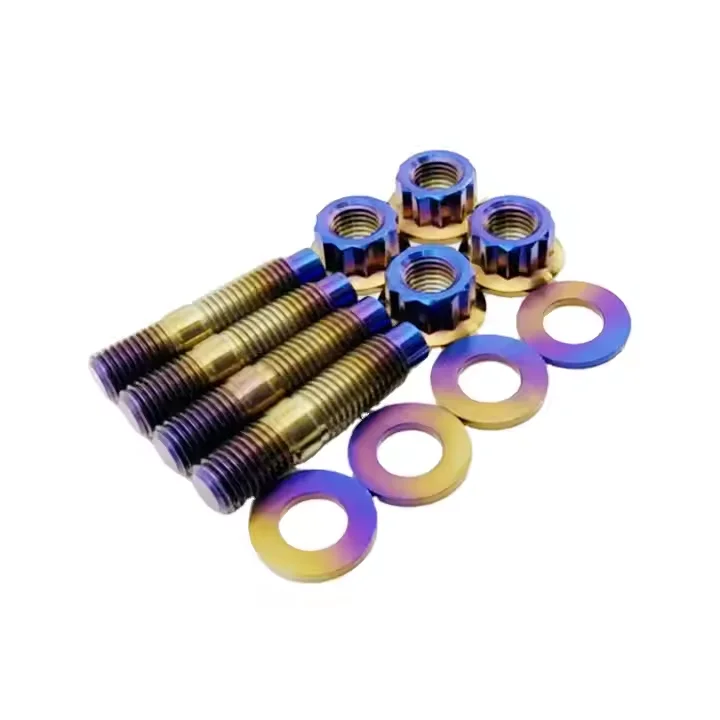 GR5 Titanium Bolts M12*45mm Multiple Colors Exhaust Manifold Studs Kits ...