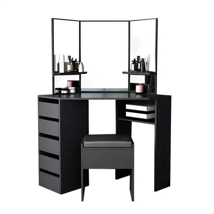 Modern Desktop Dressing Table Cabinet Makeup Vanities Dressers Desk ...