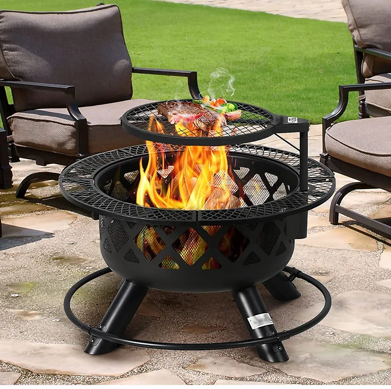 Outdoor Wood Fire Bbq Grill Stove Outdoor Barbecue And Tea Fire Pit ...