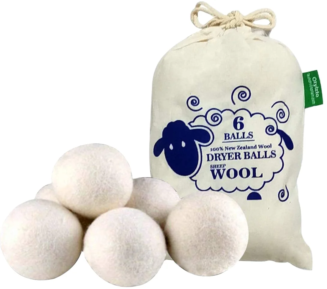 Handy 6-piece Natural Wool Dryer Balls Pack Reusable Fabric Softener ...