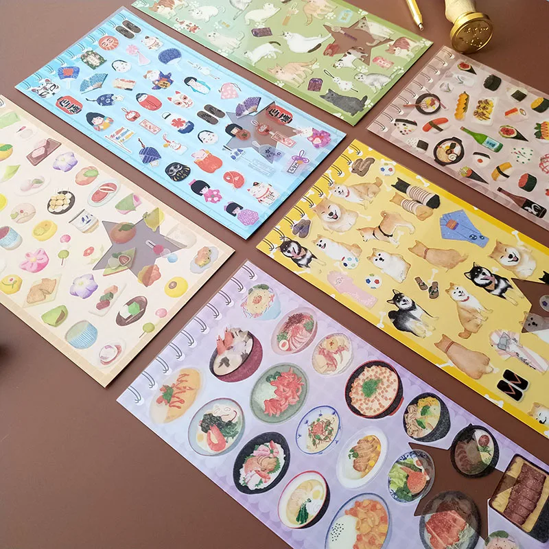 Nekoni Animal Flake Aesthetic Original Stickers Decal Decorative Decals ...