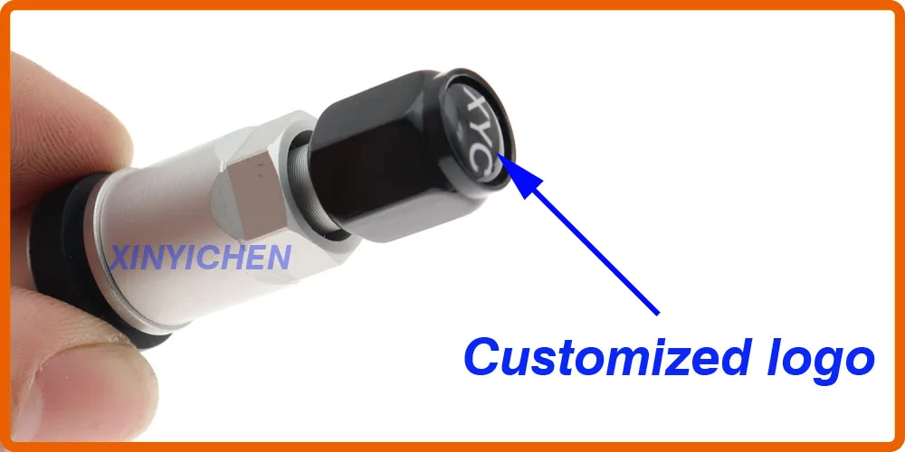 Custom logo Tire Cap Valve Cover Aluminum Neo Chrome Valve Cap ...