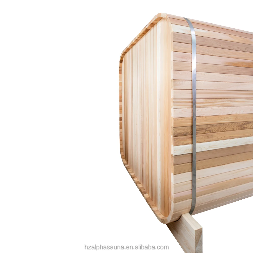 Customizable Modern Design Log Outdoor Sauna & Shower