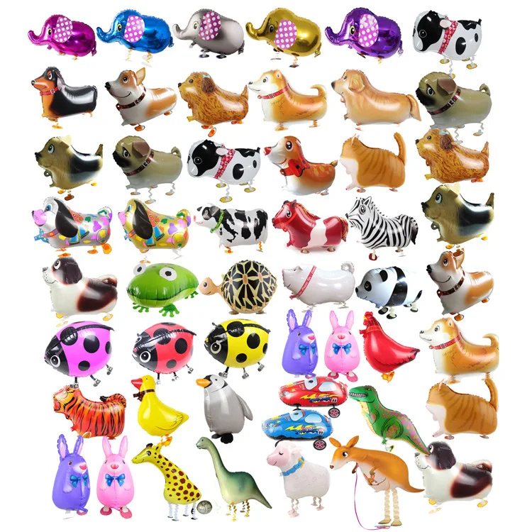 Fun Walking Animals Ballons Cute Farm Animal Balloons Aluminum Foil ...
