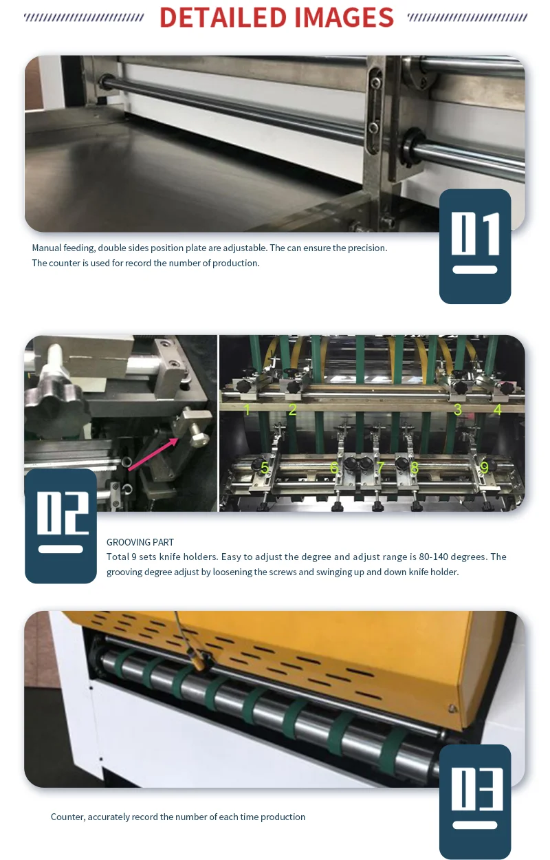 Semi Automatic Cardboard V Groove Groving Machine Rigid Grey Board ...