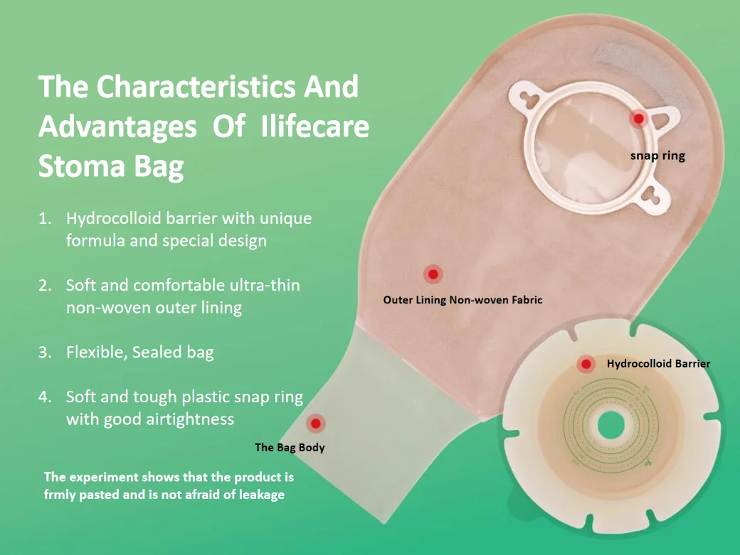 Colostomy Bag Ostomy Bag With Transparent Non-woven Fabric Outer Lining ...
