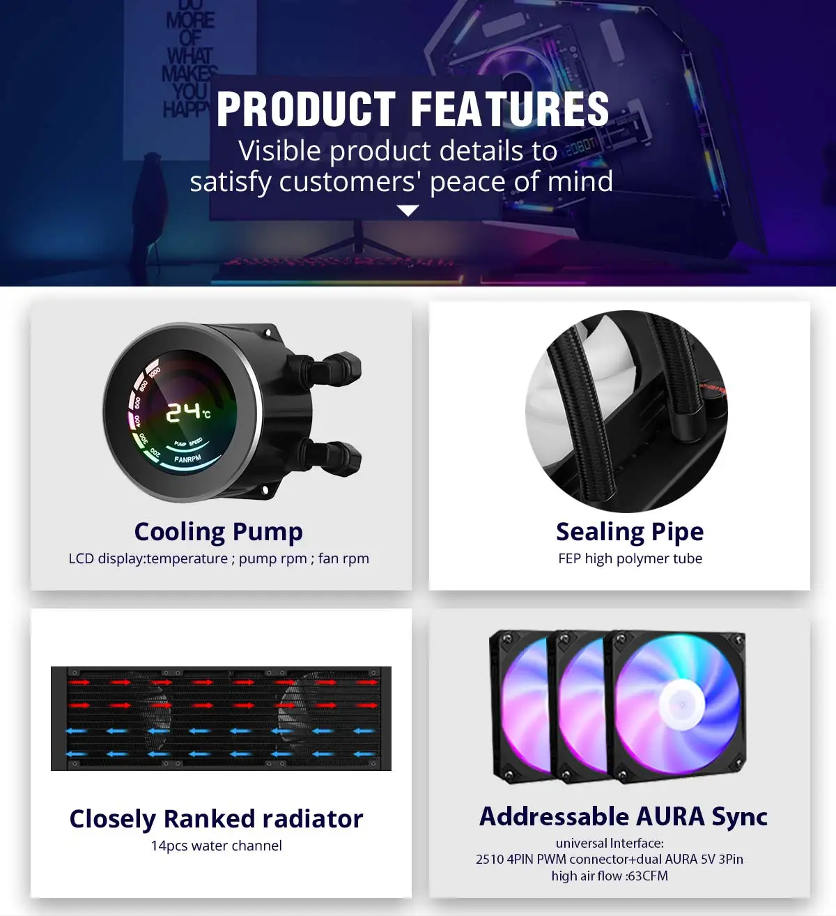 SAMA 360mm CPU Water Cooling - Efficient Gaming Solution