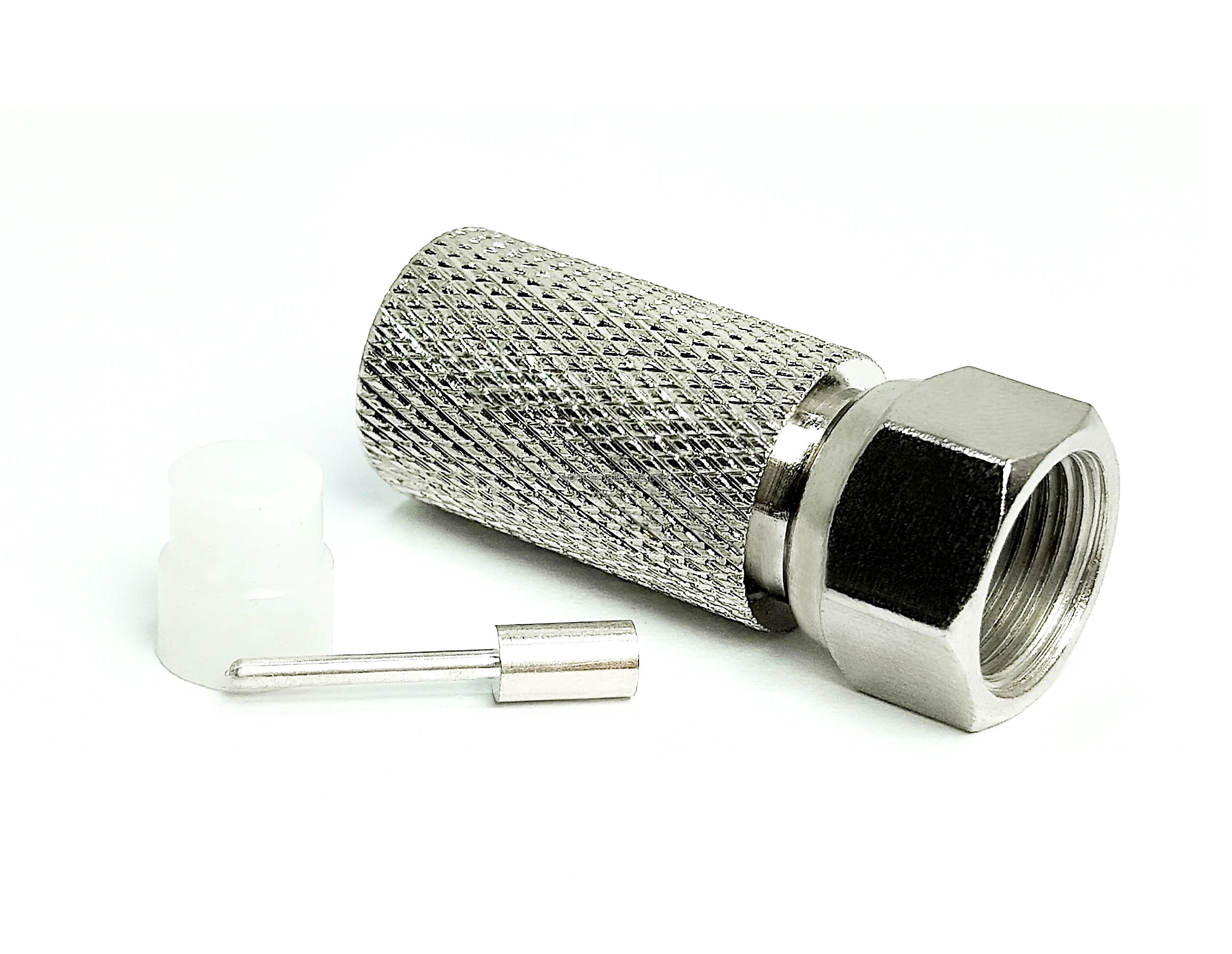 RG6 F Type Male Twist on Coax Coaxial Cabl F Connector RF Adapter F ...