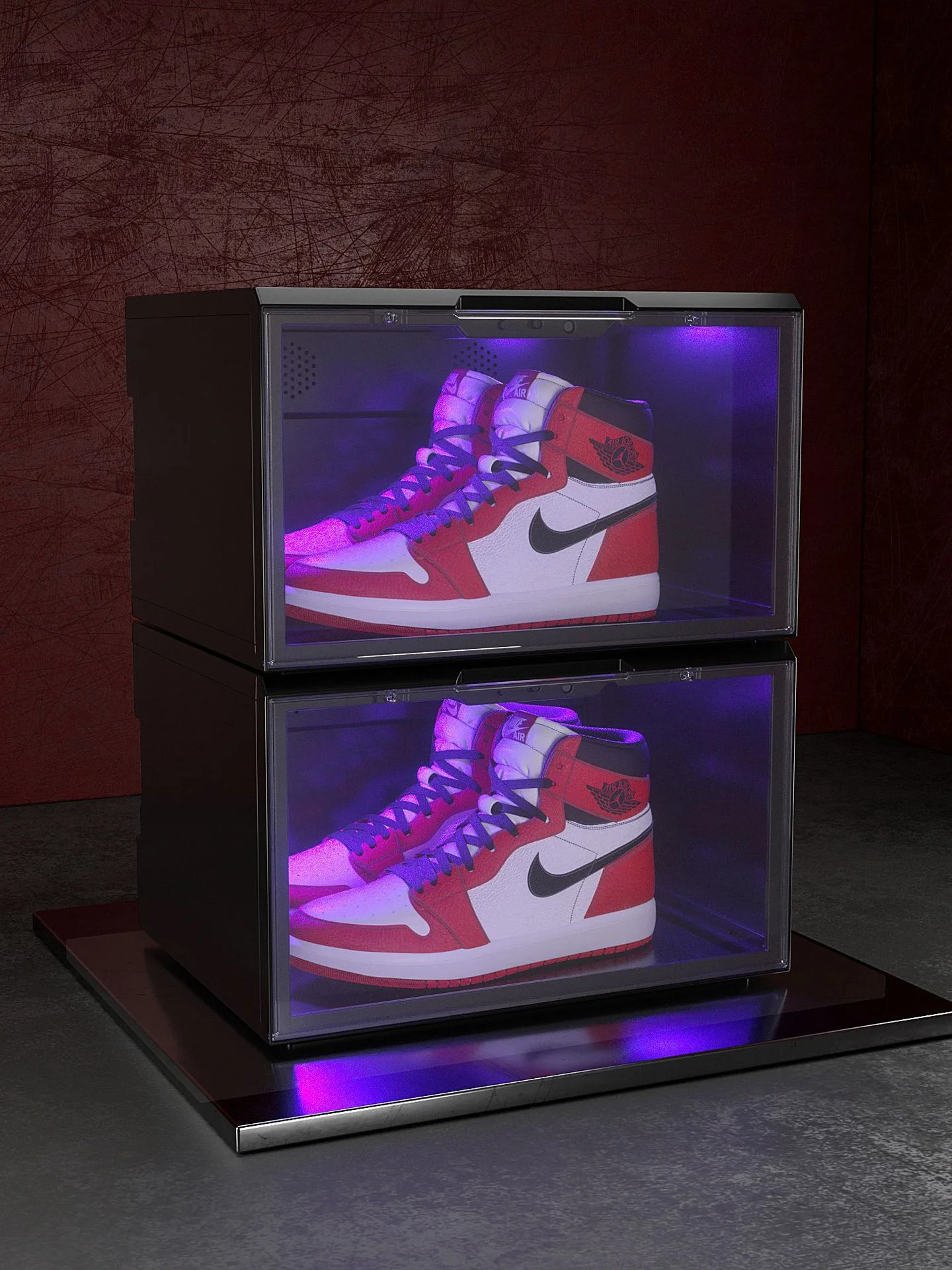 Alibaba.com: Custom Acrylic Sneaker Display Box with LED Lighting ...