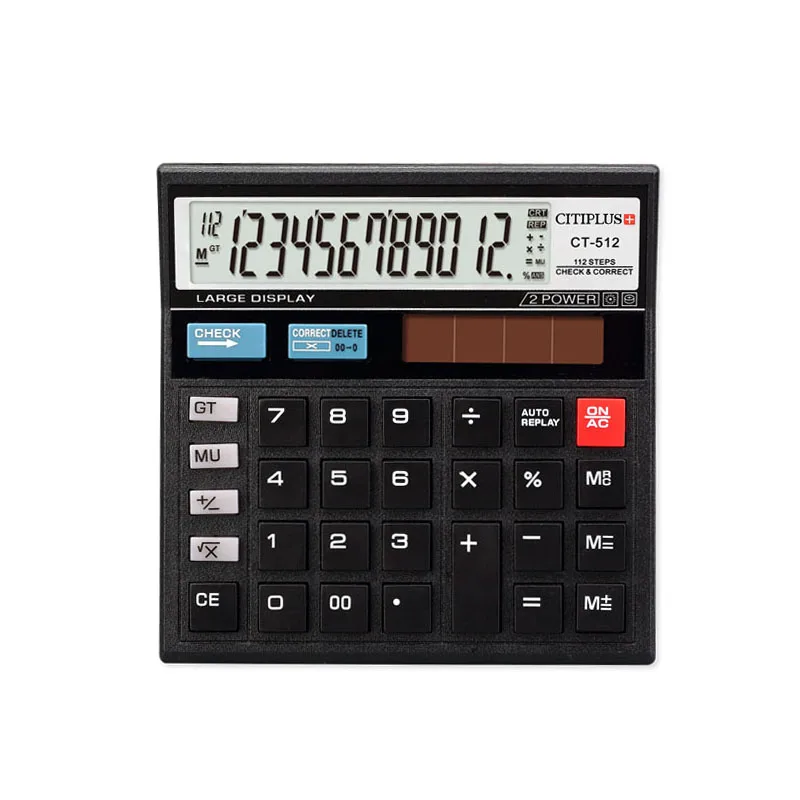 Alibaba.com: CT-512 12-digit solar desktop calculator with custom logo ...