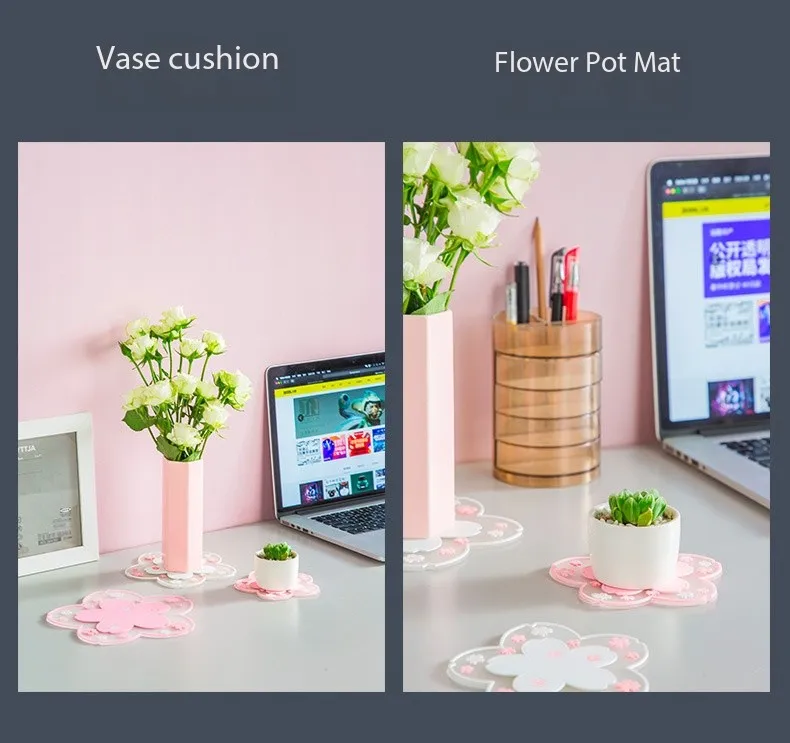 Cherry Blossom Coaster Insulation Mat Non-slip Mat Household Tea Cup ...