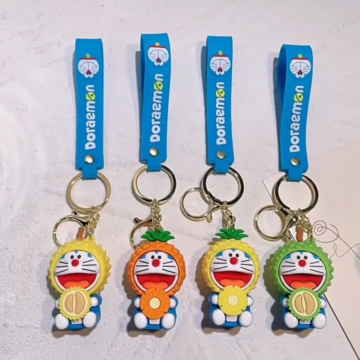 Bags Accessories Anime Cartoon Doraemon Lovely Keychain Cute Couple ...