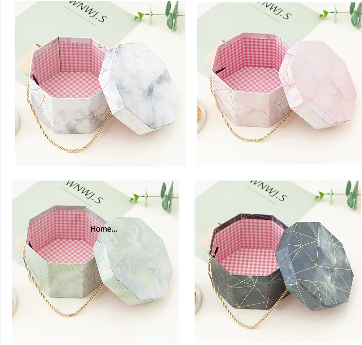 Custom Logo Lid And Base Octagon Christmas Wedding Candy Gift Packaging ...