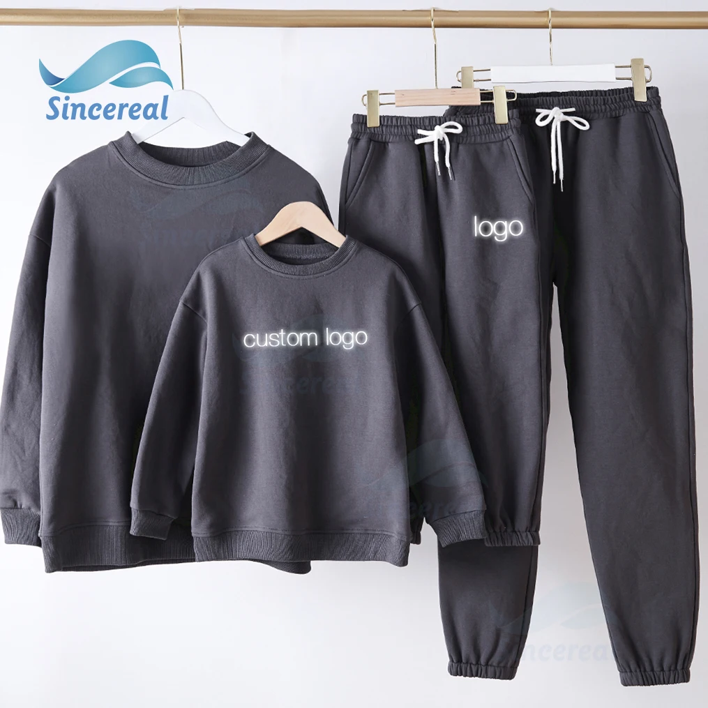 Custom Winter Mommy And Me Casual Tracksuits Loose And Leisure ...