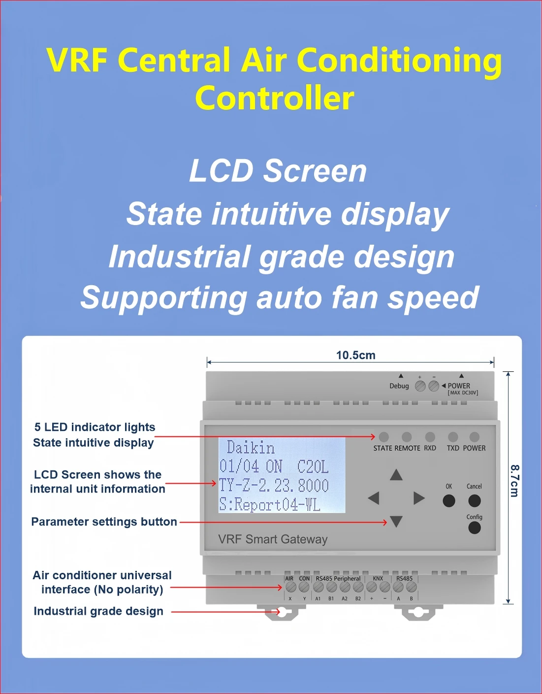 Smart VRF Central Air Conditioning Controller with Zigbee
