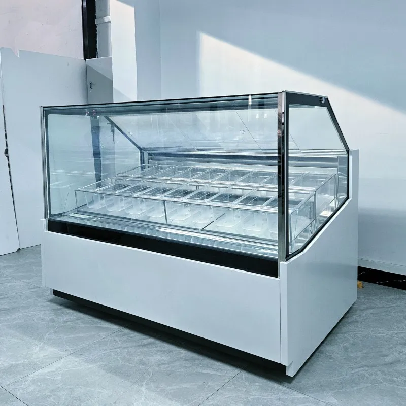 Ice Cream Recipe ! 18 Flavors Ice Cream Display Showcase - Buy Dessert ...